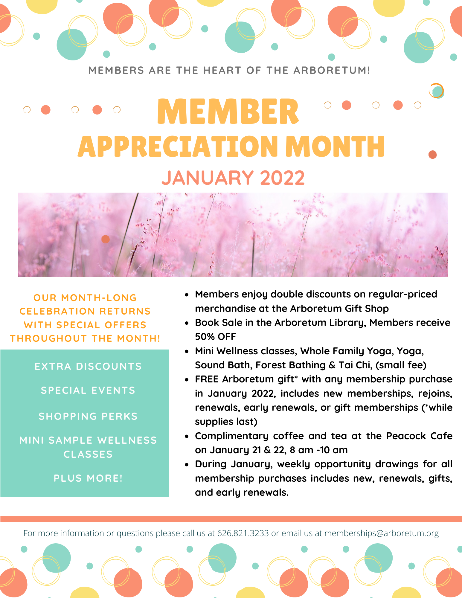 MEMBER APPRECIATION MONTH! - The Arboretum